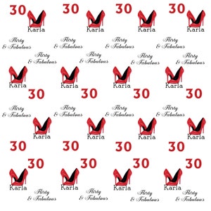 Stepping Into 30 Personalized Photo Backdrop -red Heels Step and Repeat ...