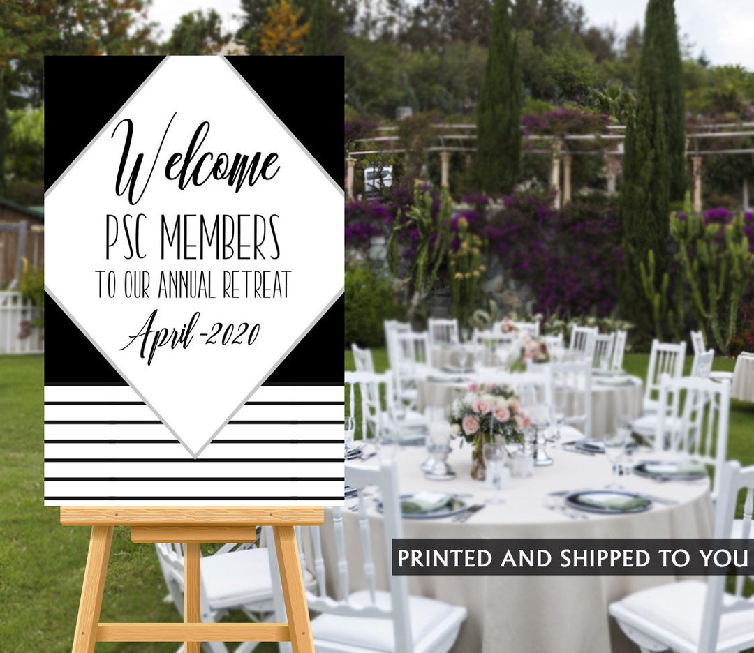 Annual Retreat Welcome Sign, Corporate Event Sign, Birthday Welcome ...