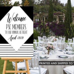 Annual Retreat Welcome Sign, Corporate Event Sign, Birthday Welcome ...