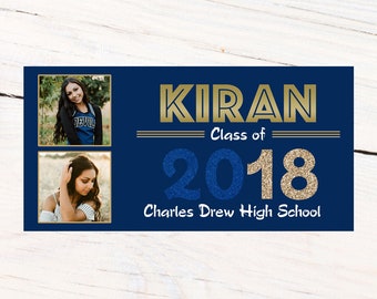 Graduation Scholar Photo Banner Personalized Party Banners