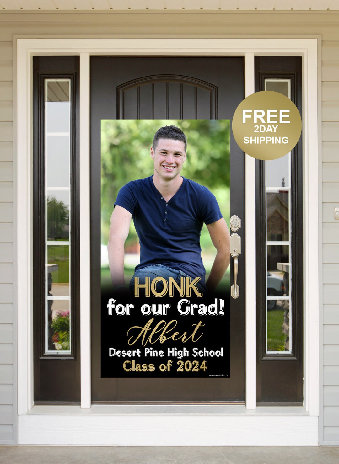 Grad Door Banner | Honk for Our Grad Banner | Graduation Door Banner ...