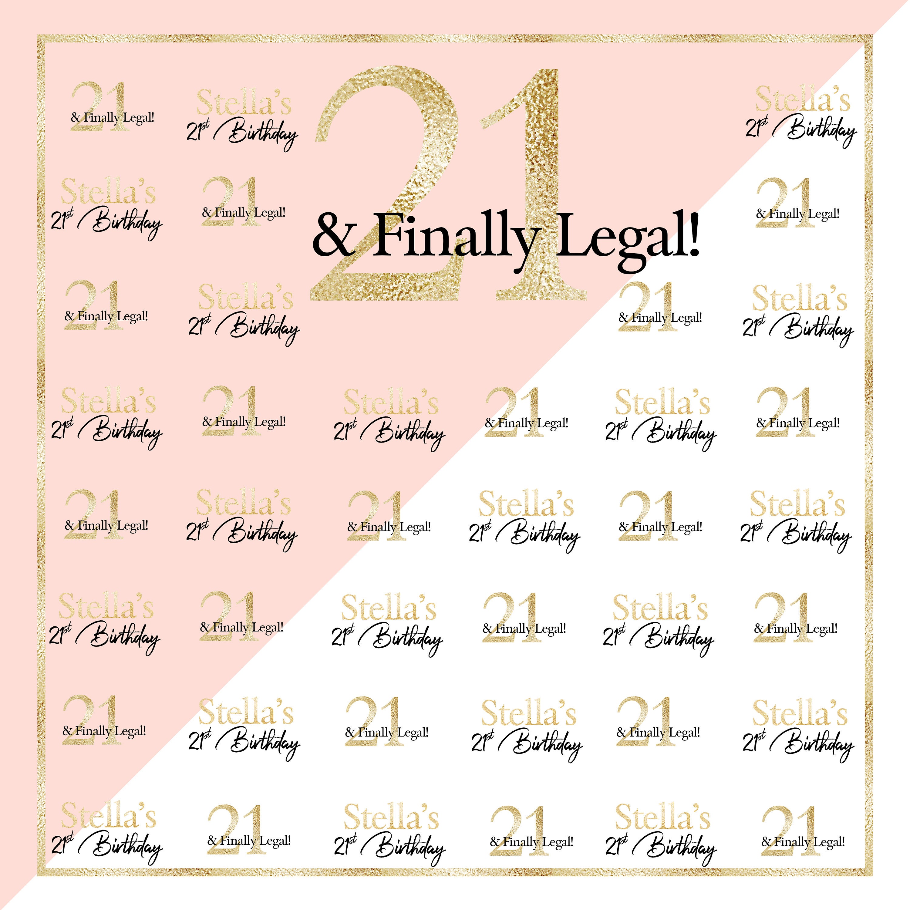21 and Finally Legal Party Personalized Photo Backdrop 21st | Etsy