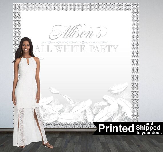 All White Party Photo Backdrops Sweet 16 Birthday Party | Etsy