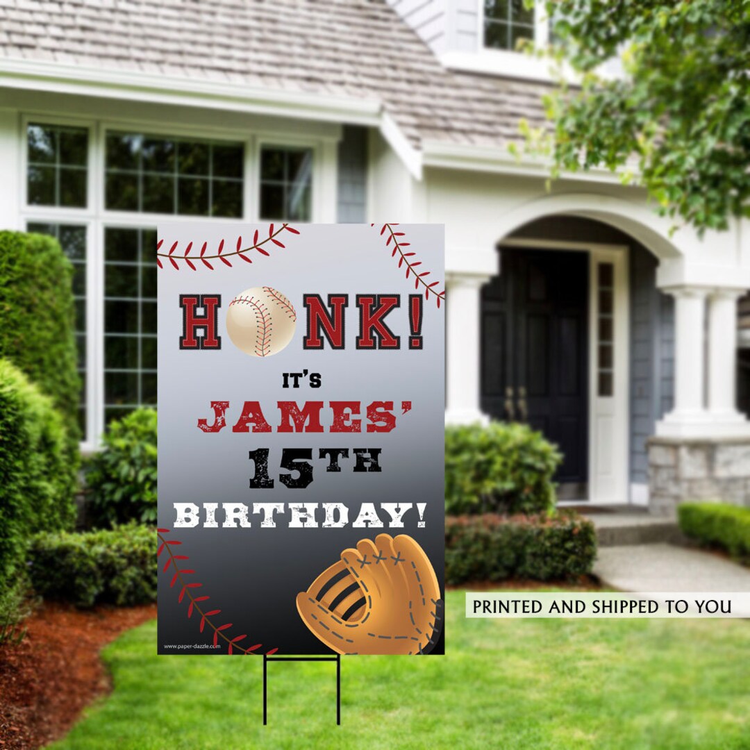 Honk Baseball Yard Sign | Quarantine Birthday | Birthday Yard Sign ...
