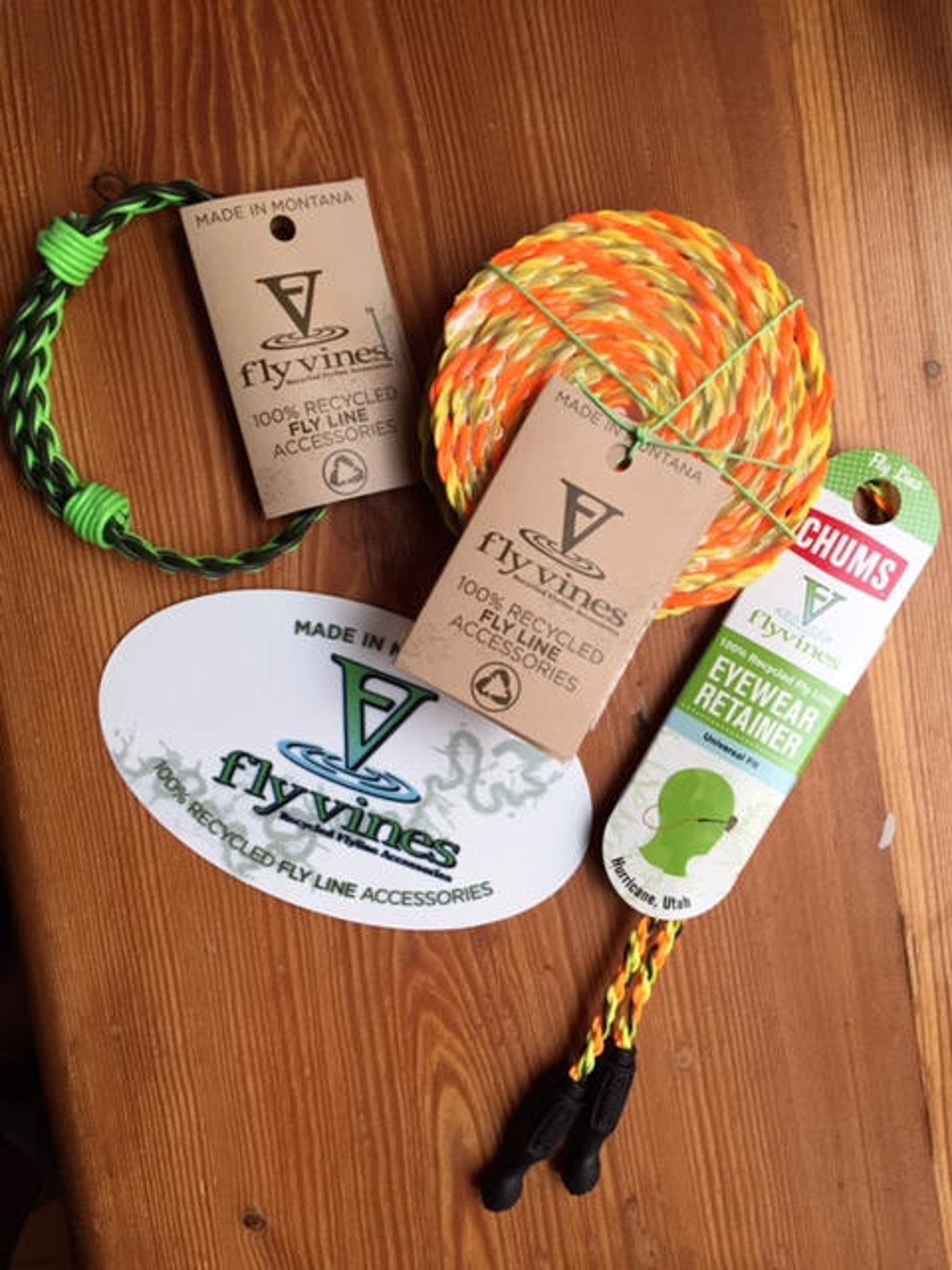 Recycled Fly Line Flyvines Gift Bundle #1 - Coaster Set, Bracelet ...