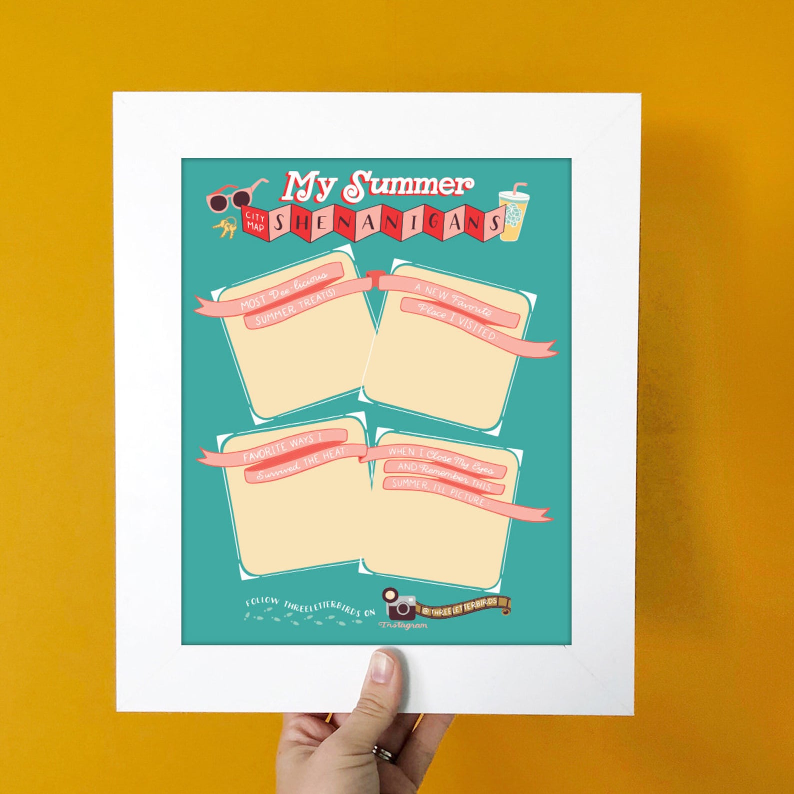 Summer Bucket List Digital Download Print //summer Goals Art | Etsy