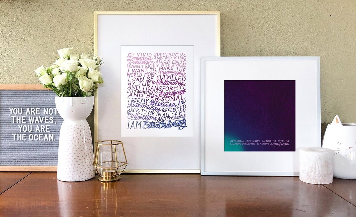 I Am Extraordinary Enneagram Four 8x10 Art Print | Mindfulness Gift ...