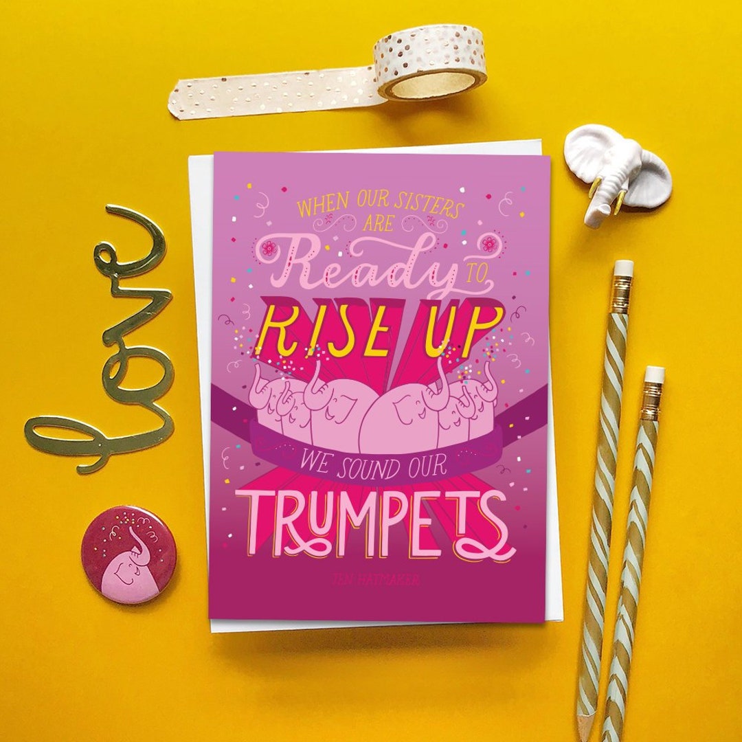 Sound Our Trumpets Greeting Card | Encouragement Cards | Affirmation ...