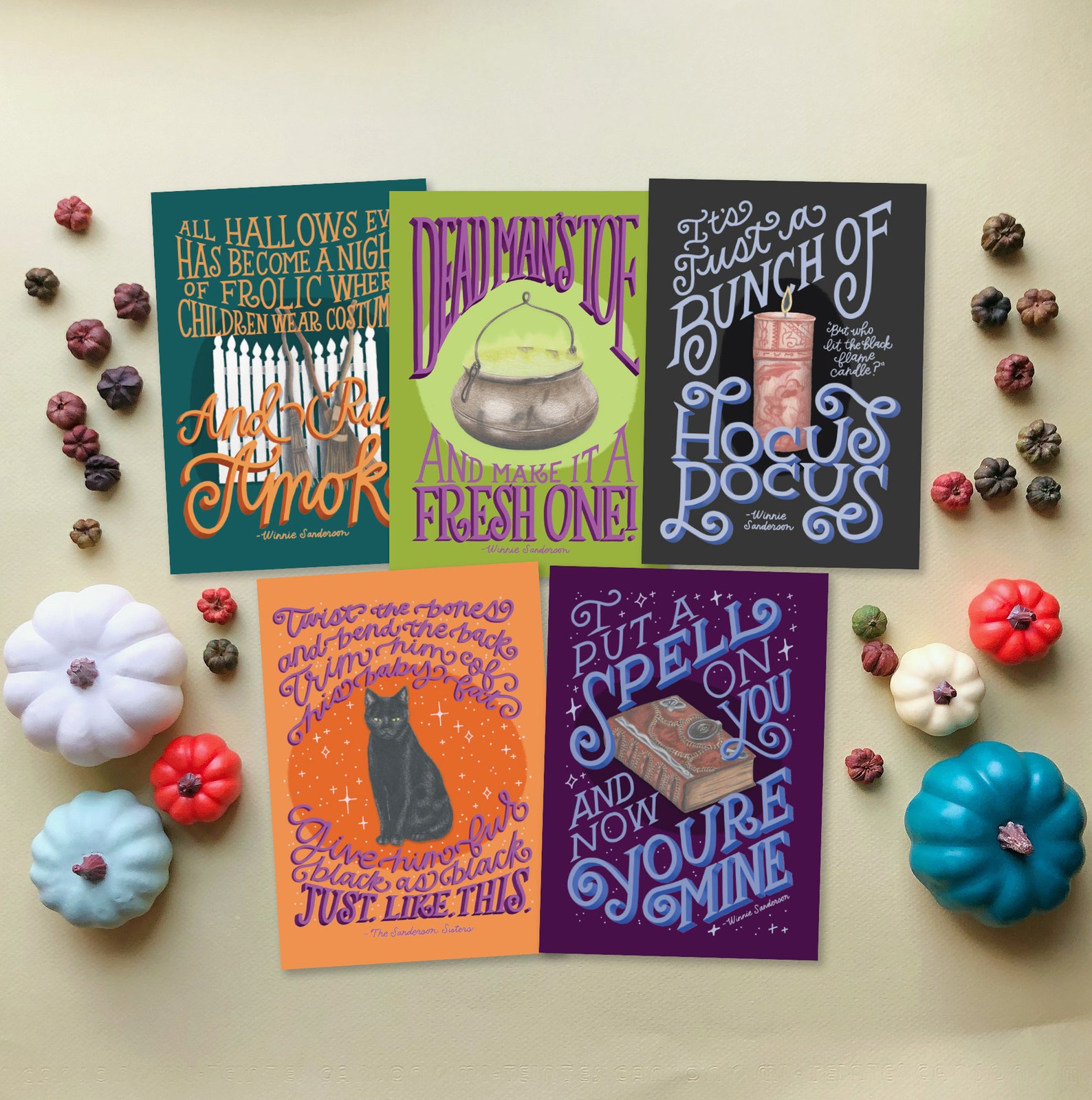 Hocus Pocus Greeting Card Pack Halloween Halloween Gift - Etsy