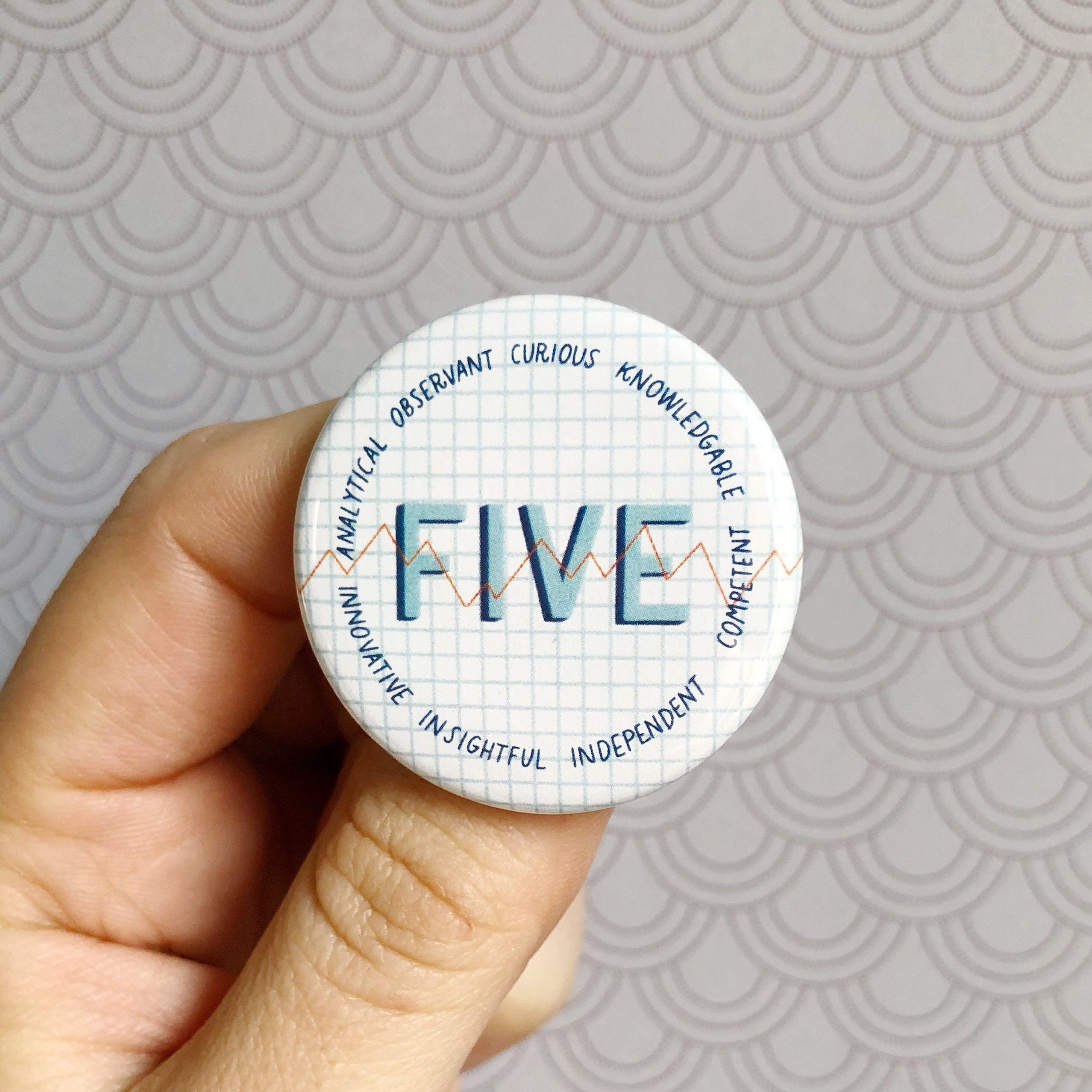 Enneagram Five Button Badge Encouragement Gift Self Love | Etsy