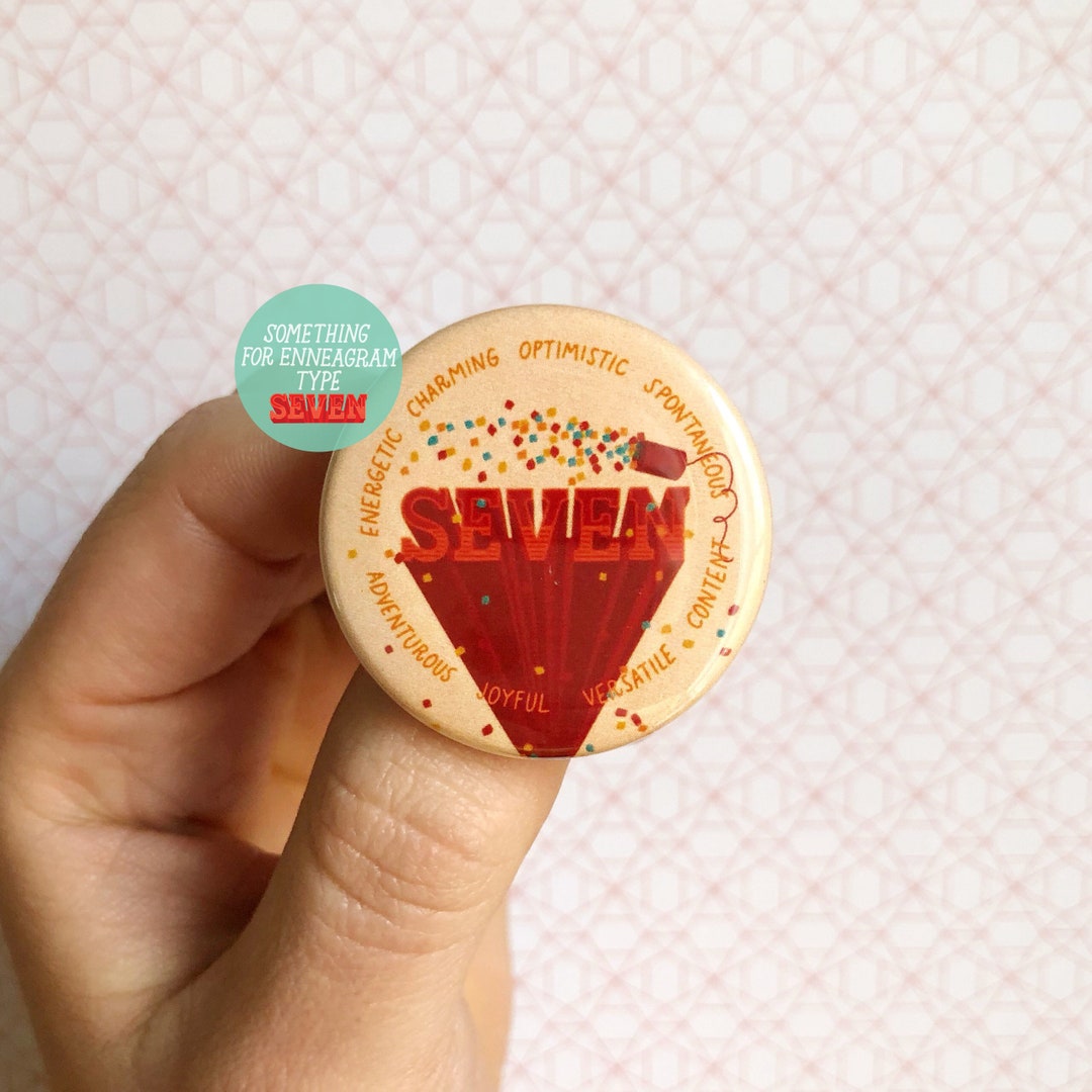 Enneagram Seven Button Badge | Encouragement Gift | Self Love | Self ...