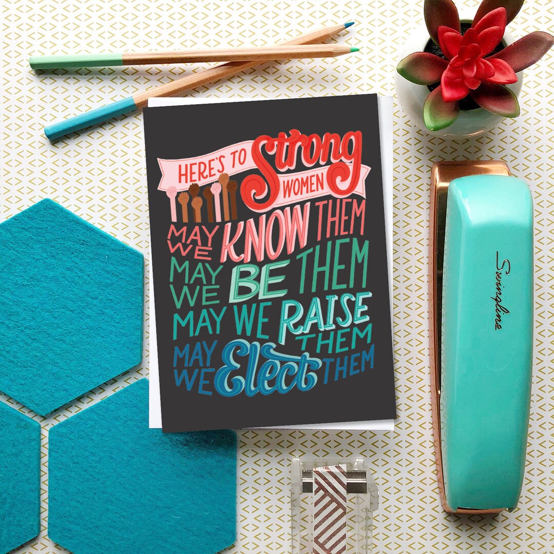 Strong Women Greeting Card the Future is Female Gift for Her Gift for ...