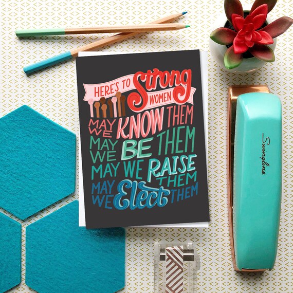 Strong Women Greeting Card the Future is Female Gift for | Etsy