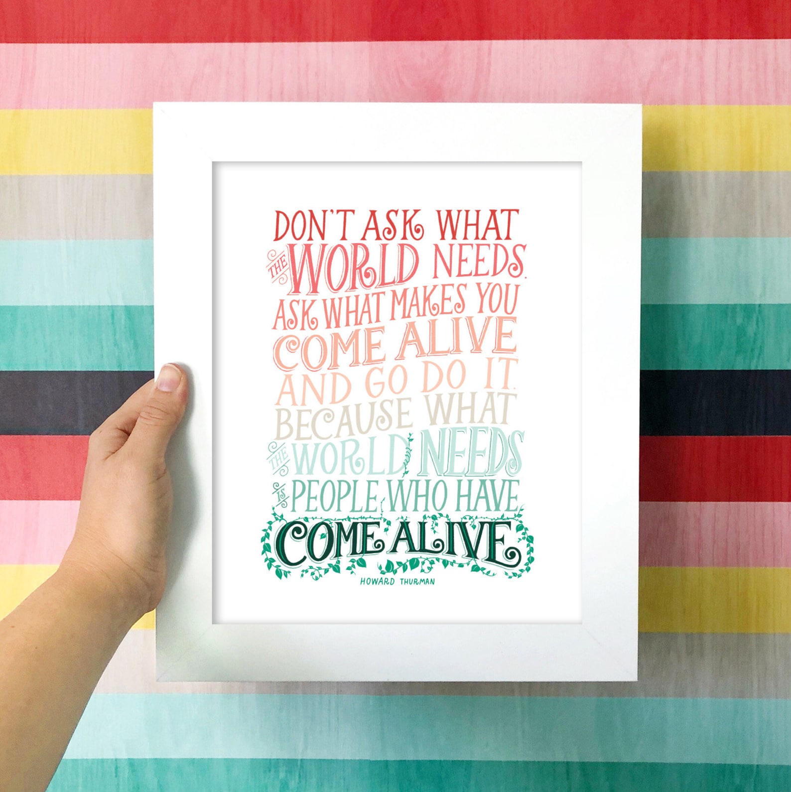Ask What Makes You Come Alive 8x10 Art Print | Encouragement Gift ...