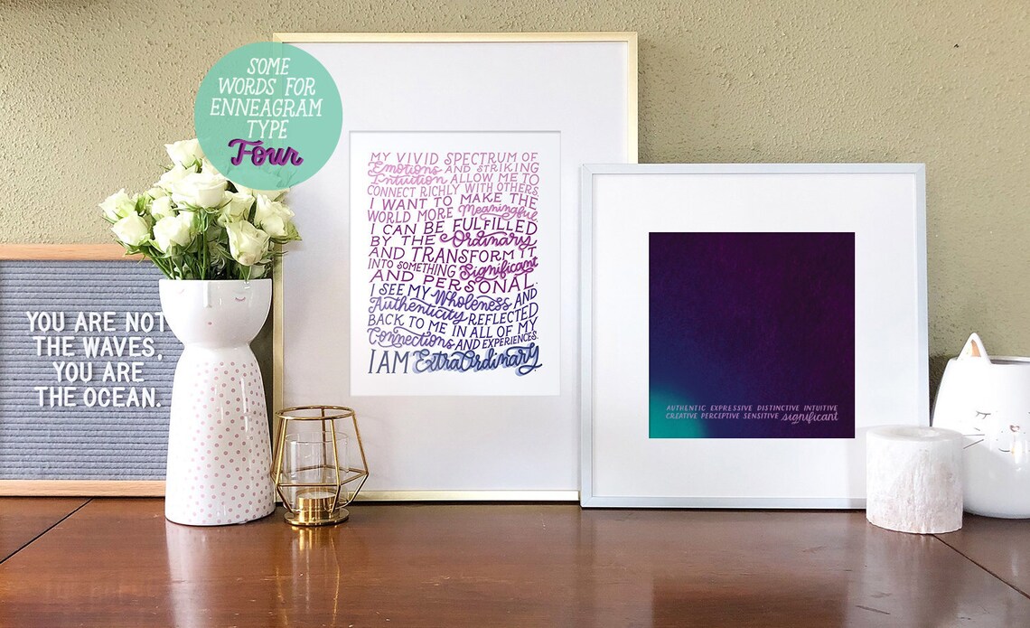 I Am Extraordinary Enneagram Four 8x10 Art Print | Mindfulness Gift ...