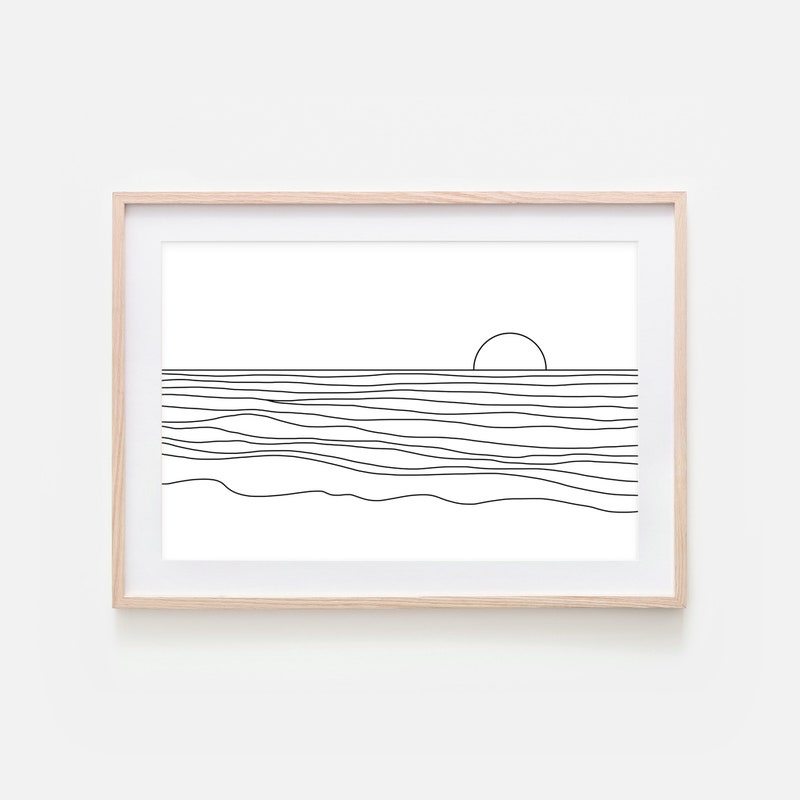 Beach Line Art - Etsy