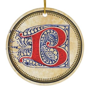 Medieval Letter B Ornament, Ceramic, Calligraphy and Illumination - Etsy
