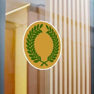 Sticker: Medieval Laurel Vinyl Decal, Kiss Cut, Gold Backing - Etsy