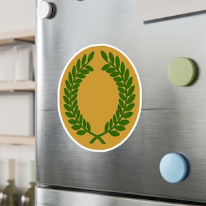 Sticker: Medieval Laurel Vinyl Decal, Kiss Cut, Gold Backing - Etsy