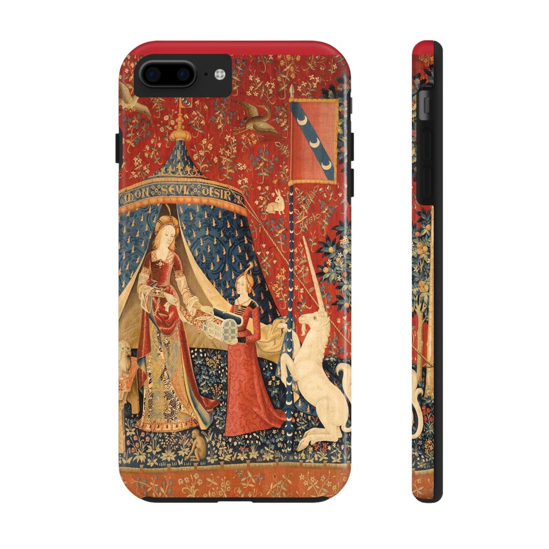 Phone Case, Lady and the Unicorn Tapestry, Medieval Illumination, Case ...
