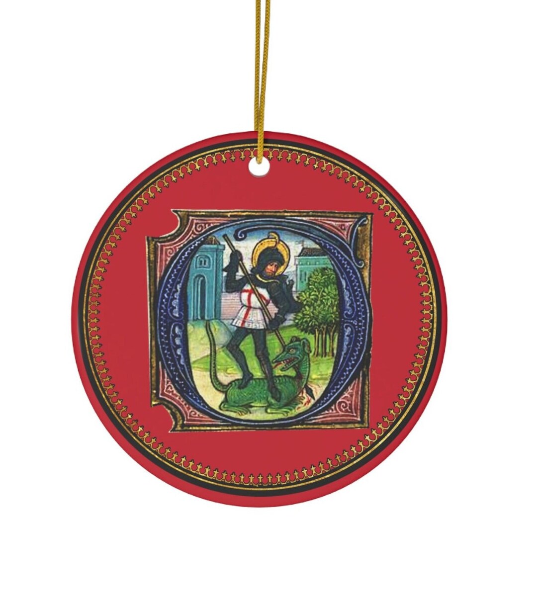 Medieval Letter O Ornament, Ceramic, Calligraphy and Illumination - Etsy