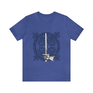 Heraldic Gauntlet and Sword, Medieval Heraldry, Unisex Jersey Short ...