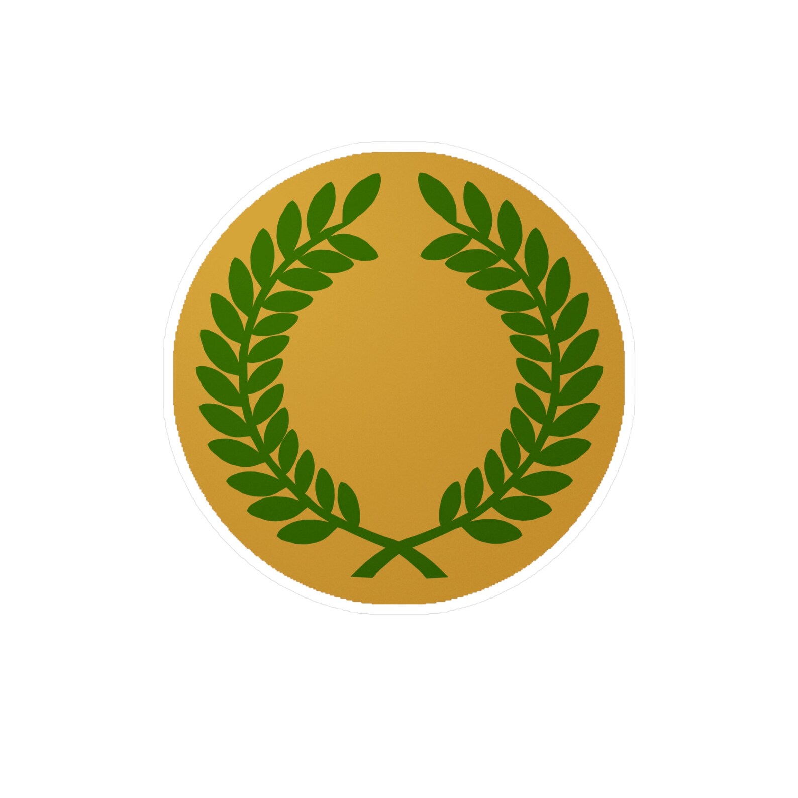Sticker: Medieval Laurel Vinyl Decal, Kiss Cut, Gold Backing - Etsy