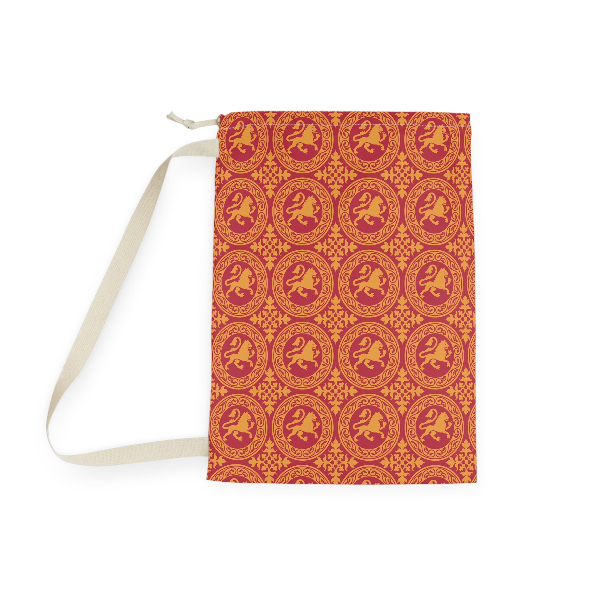 Armor Bag, Canvas, Medieval Heraldic Lion Statant Tile, Red and Gold - Etsy