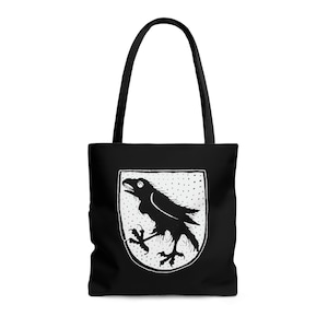 Tote: Medieval Raven Heraldic Tote Bag, in Small, Medium or Large - Etsy