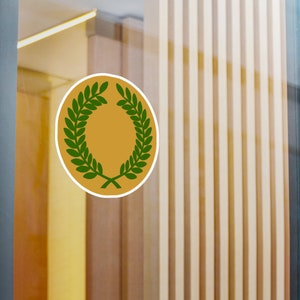 Sticker: Medieval Laurel Vinyl Decal, Kiss Cut, Gold Backing - Etsy