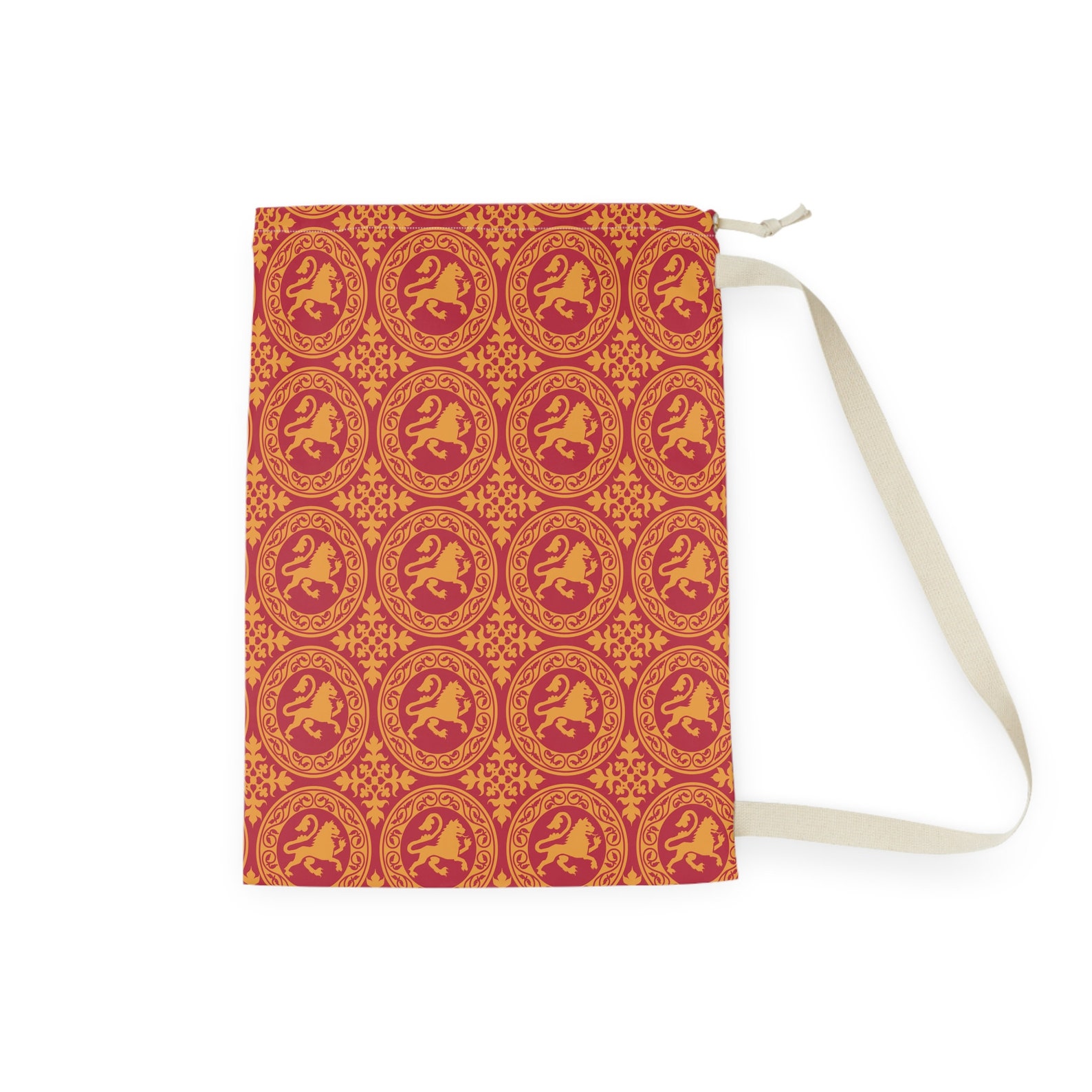 Armor Bag, Canvas, Medieval Heraldic Lion Statant Tile, Red and Gold - Etsy