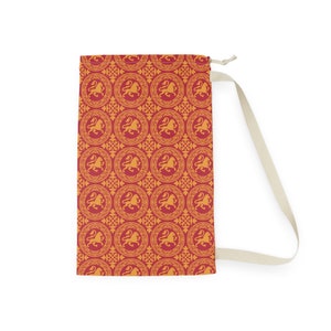 Armor Bag, Canvas, Medieval Heraldic Lion Statant Tile, Red and Gold - Etsy