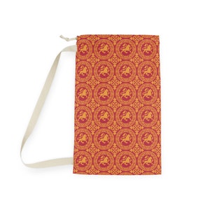 Armor Bag, Canvas, Medieval Heraldic Lion Statant Tile, Red and Gold - Etsy