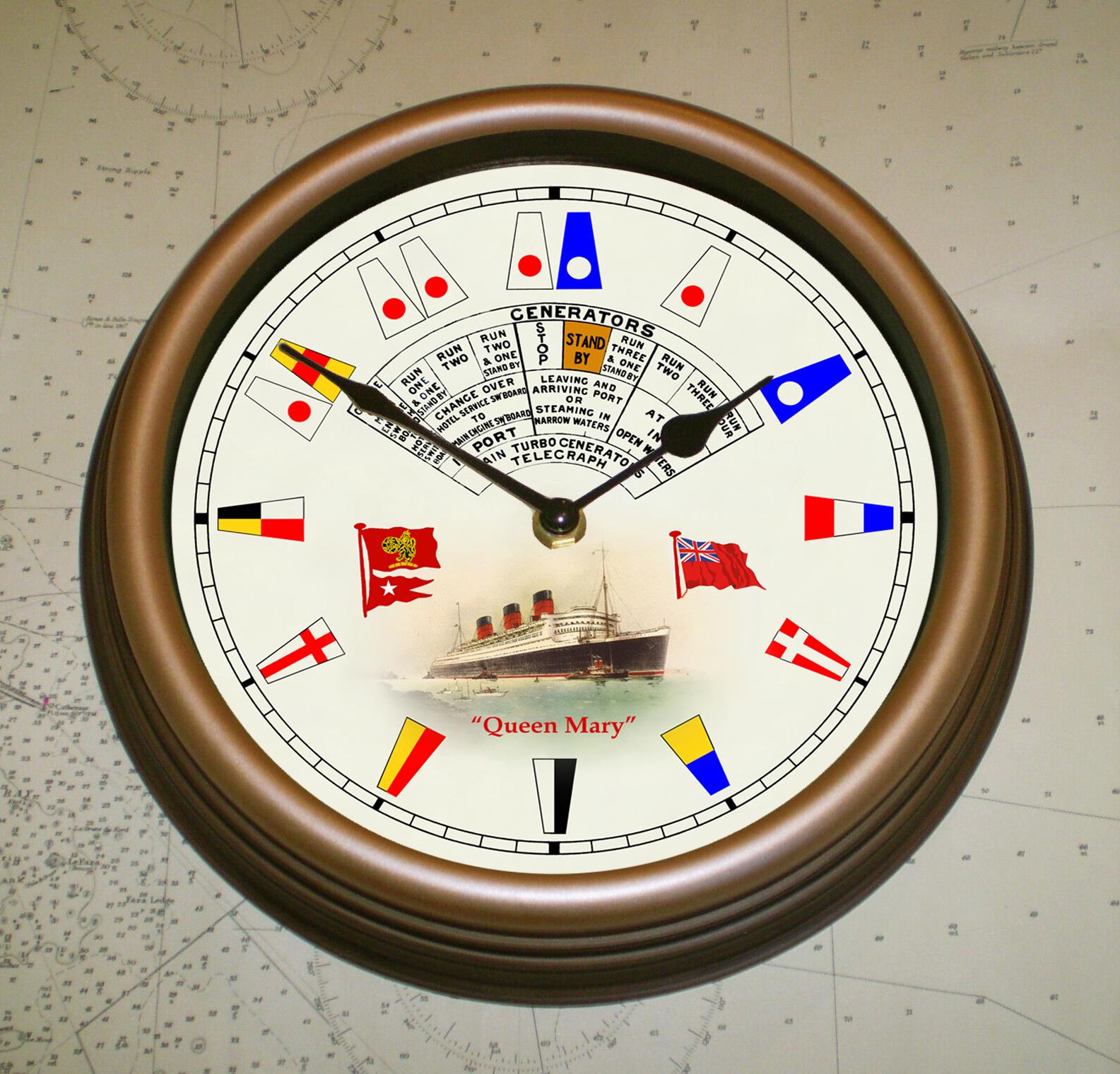 RMS Queen Mary Wall Clock, White Star Line, Cunard. - Etsy