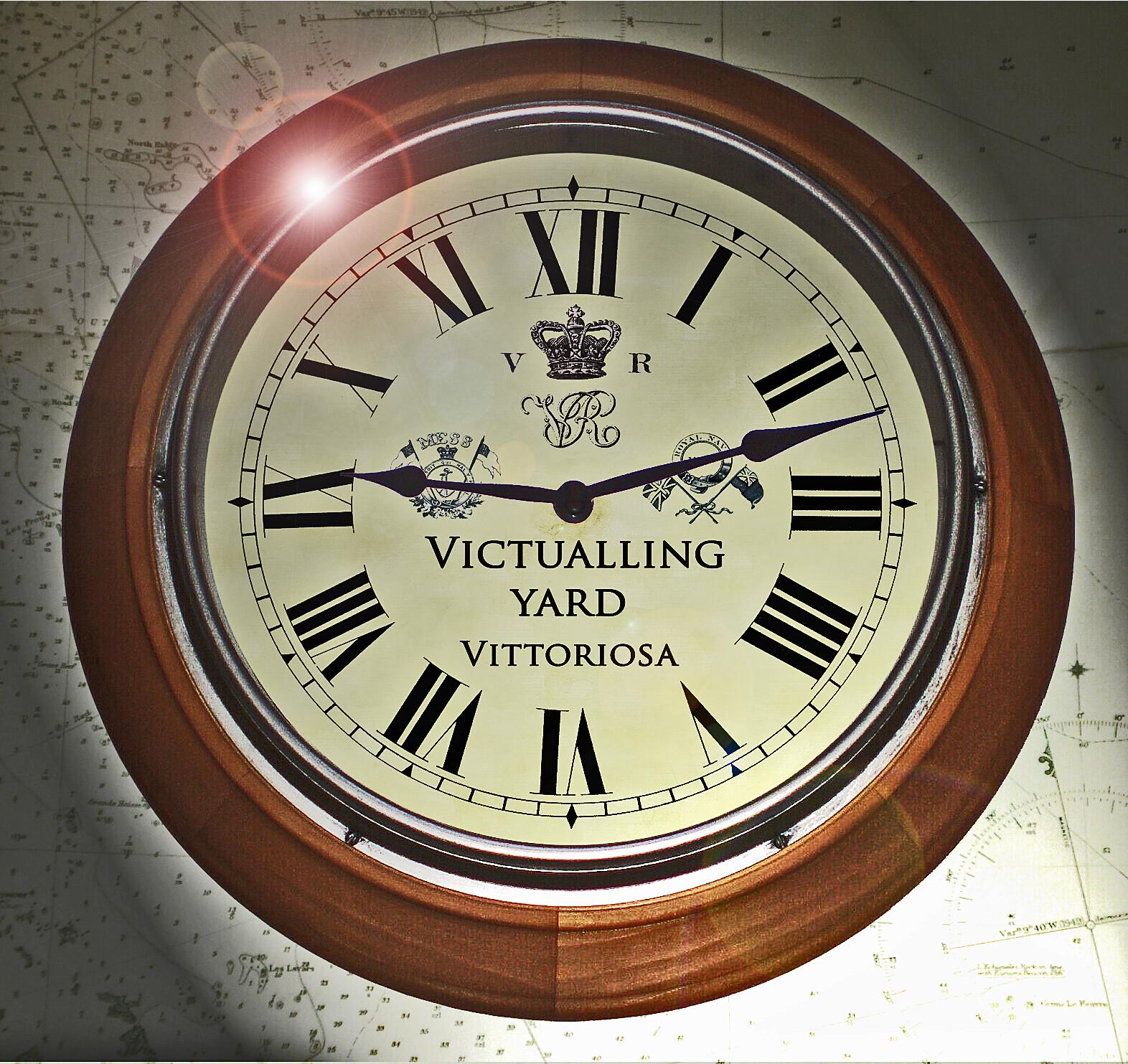 Victualling Board Clock, in Style of Victorian Royal Navy, Vittoriosa ...
