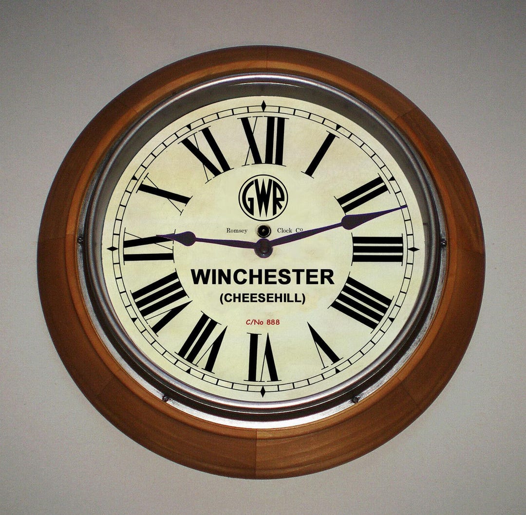 Great Western Railway GWR Victorian Style Wooden Clock, Winchester ...