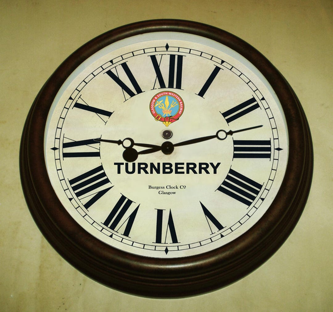 GSWR Glasgow and South Western Railway Station Clock Turnberry Station ...
