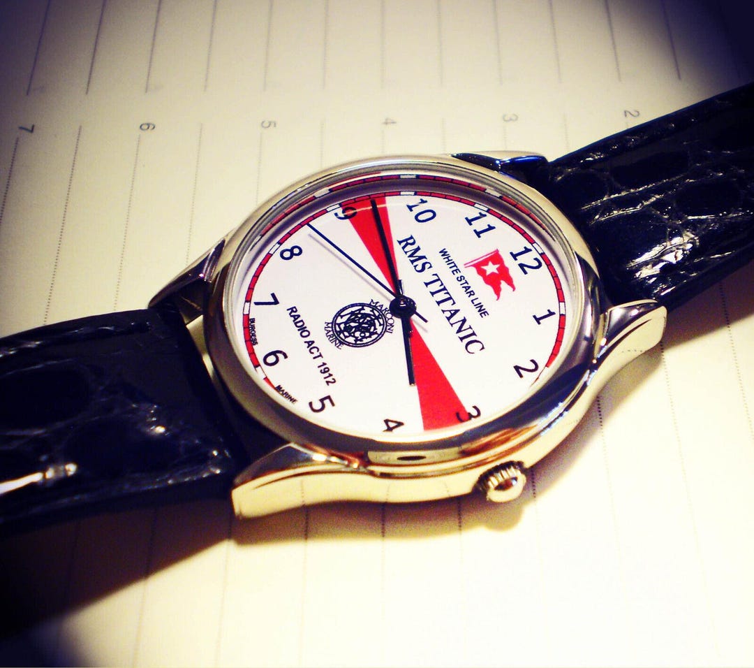 RMS Titanic, White Star Line, Marconi Radio Room Wrist Watch, Souvenir ...
