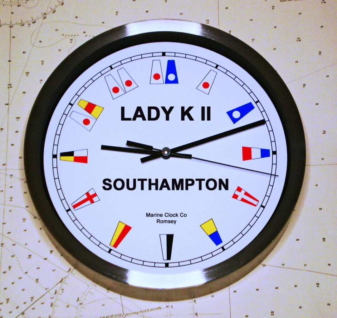 Maritime Yacht Clock Made to Order With Name of Vessel & Home Port . - Etsy