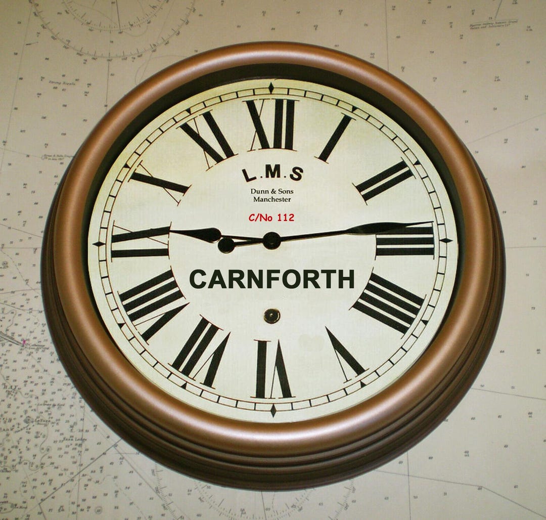 LMS Railway Station Clock, Carnforth Station. Brief Encounter Vintage ...