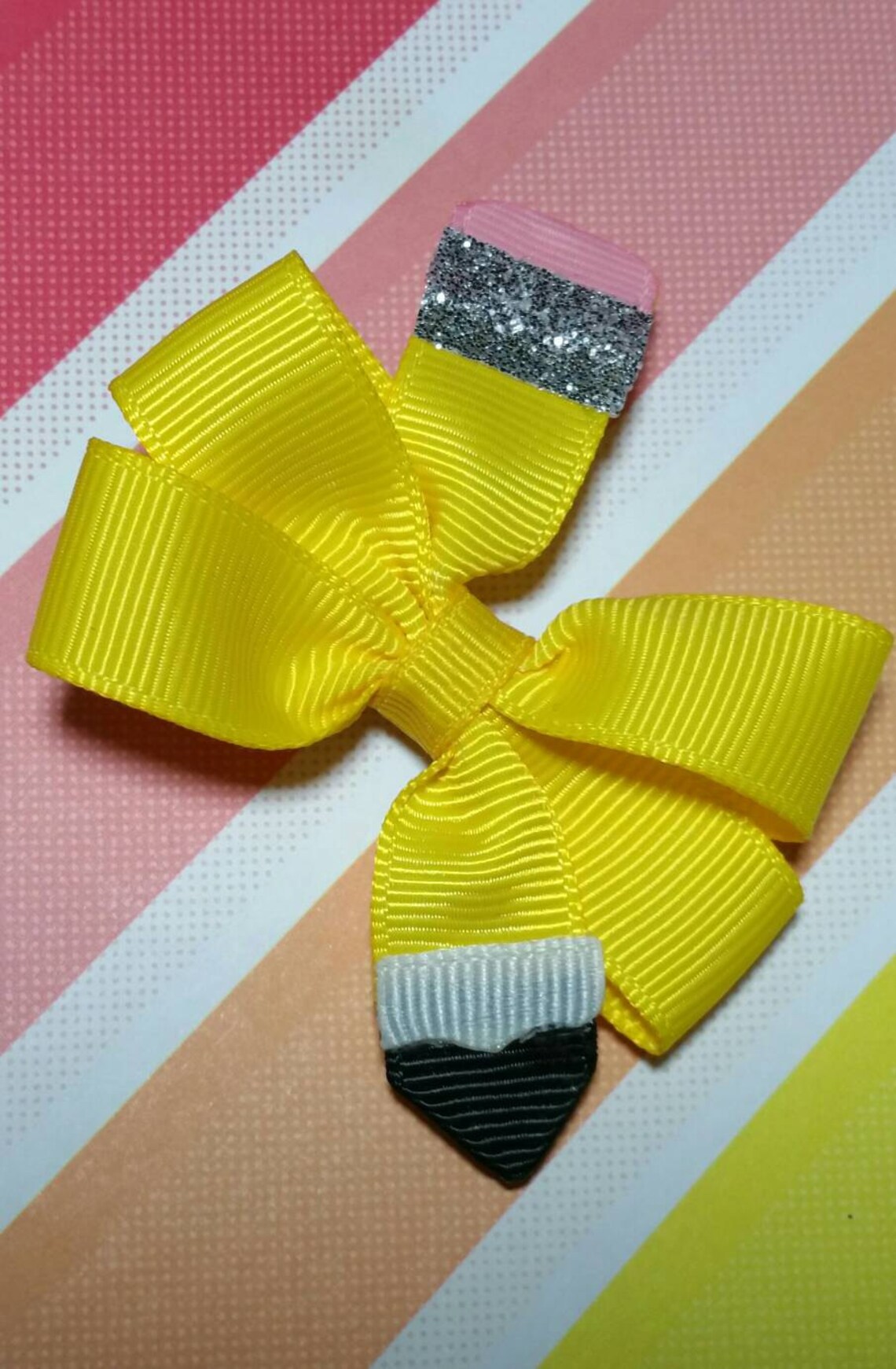 Pencil Hair Bow Pencil Pinwheel Bow School Bow Hair - Etsy Canada