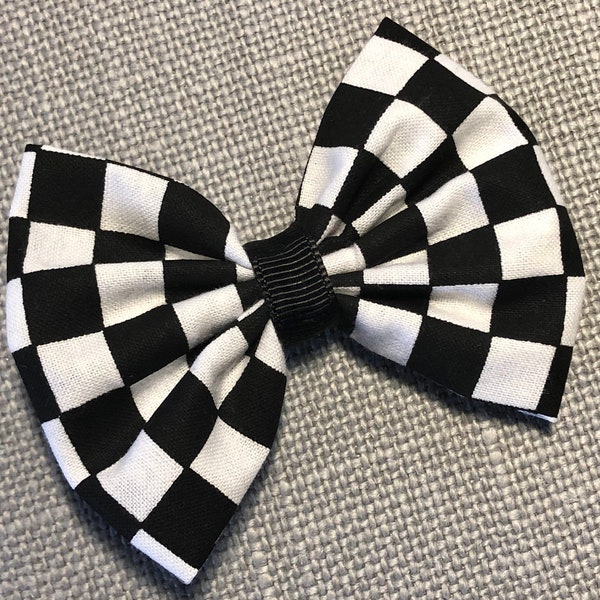 Black and White Plaid Bows - Etsy