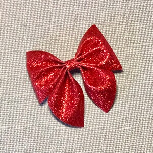Red Glitter Bow, Christmas Bow, Holiday Sparkle Glitter, Ruby Birthday ...