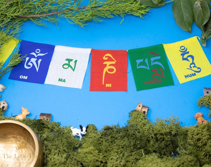 Apache Blessing Prayer Flags, Full Color String of 5 Flags, Handmade - Etsy