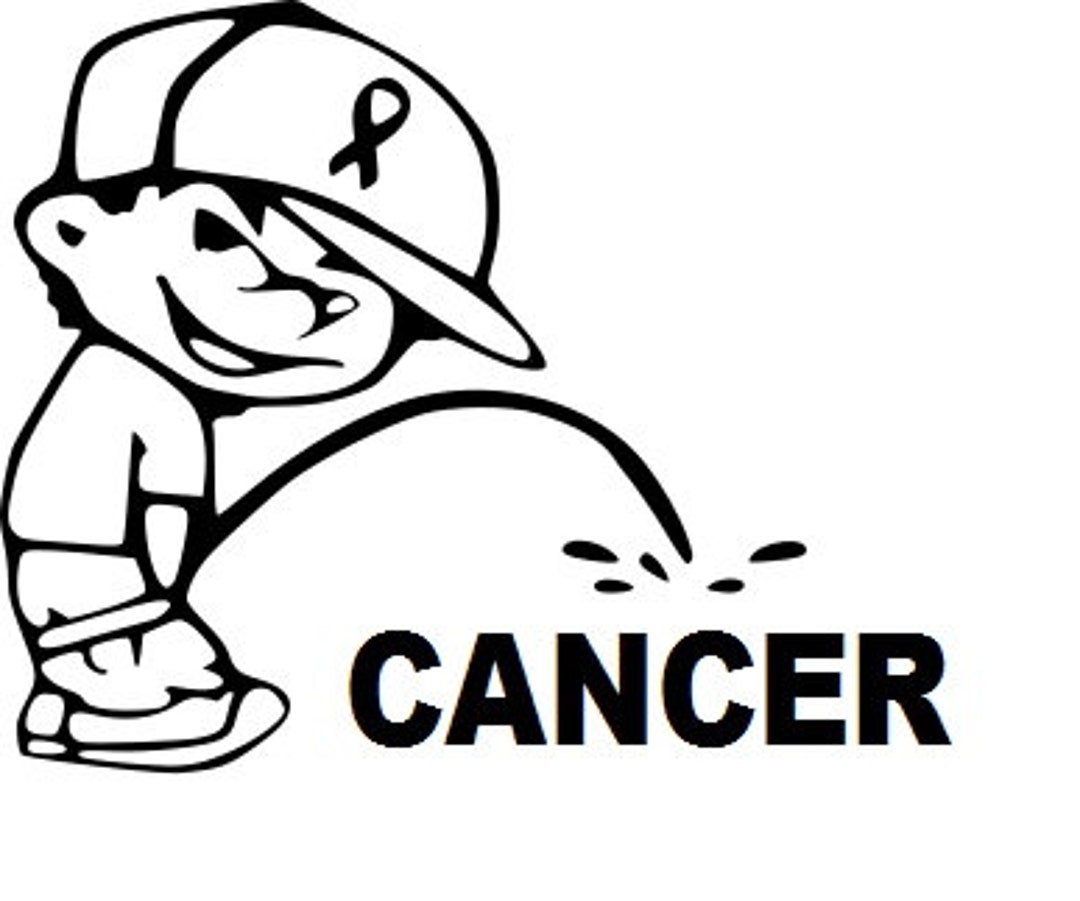 Piss on Cancer Vinyl Decal Sticker - Etsy