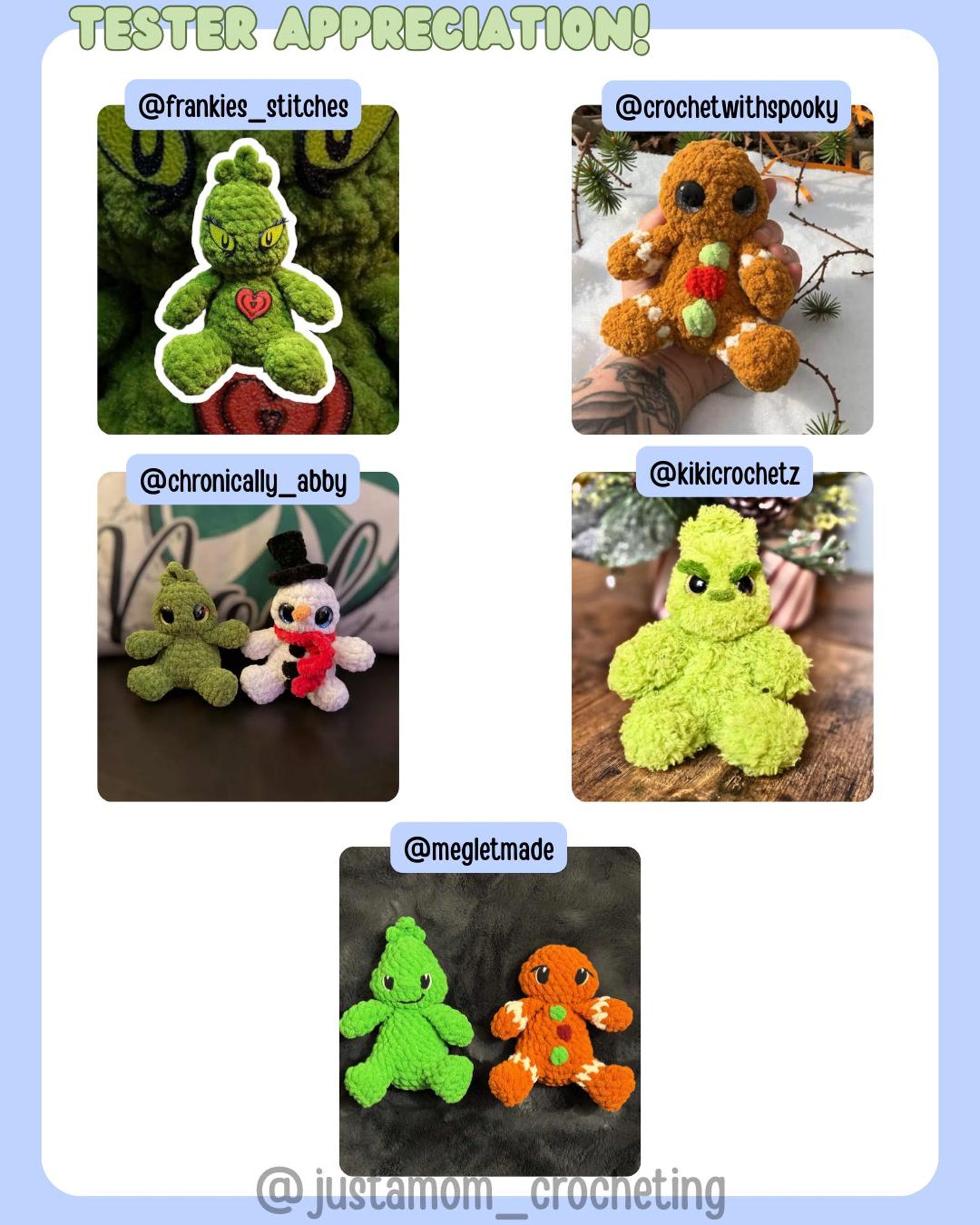 Christmas Palm Plushies Bundle, No Sew Crochet Pattern, Snowman ...