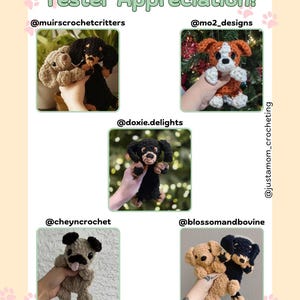 Full Bundle Puppy Pack Mini Snuggler Crochet Patterns Crochet Plushies ...