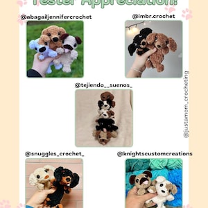 Full Bundle Puppy Pack Mini Snuggler Crochet Patterns Crochet Plushies ...