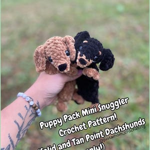 Dachshund (only) Mini Snuggler Crochet Pattern Crochet Plushies - Etsy