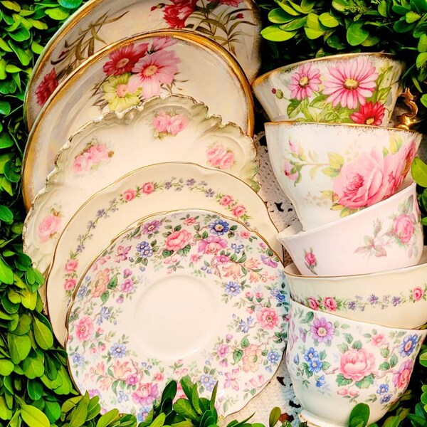 Mismatched Tea Set - Etsy